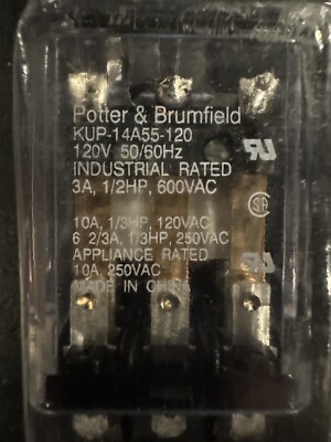 Potter and Brumfield KUP-14A55-120 - 3PDT 120VAC 10A Relay | eBay