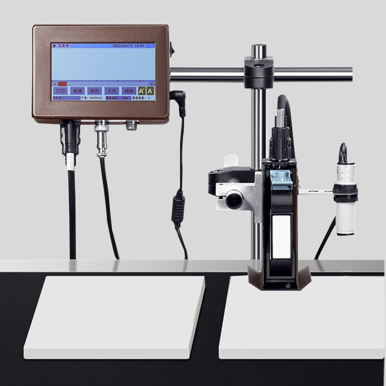 Online Inkjet Coder 4.3in LED Touch Screen 12.7mm Industrial Inkjet ...