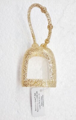 1 Bath Body Works GOLD GLITTER Rubber Pocketback Holder Sanitier Carry ...
