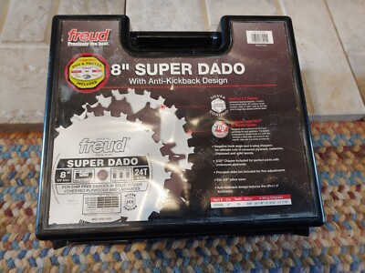 Freud Super Dado SD508 Anti-Kickback Design 8" Saw Blade Kit Set Steel ...