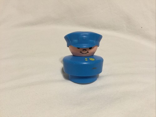 Fisher Price Little People 1990 Chunky Figure Police Officer Man | eBay