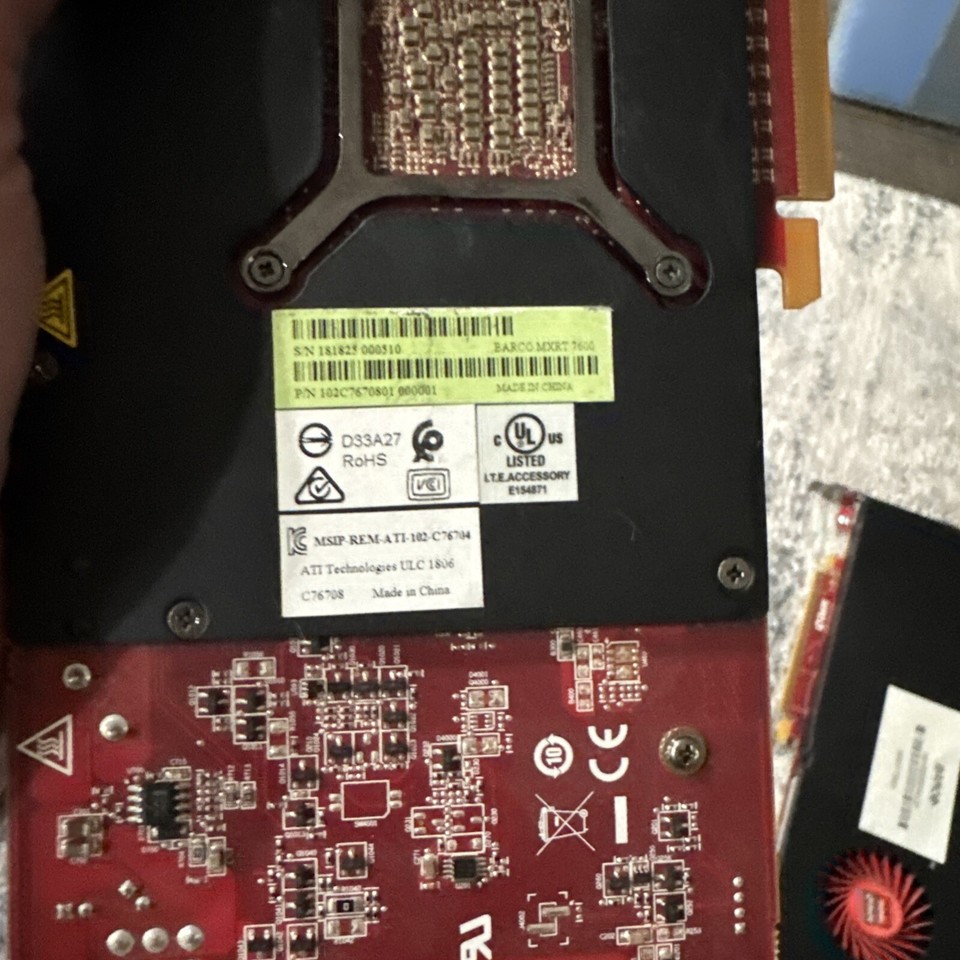 Lot Of 3 Barco AMD MXRT-7600 Firepro W7100 8GB Graphics Video Card GPU ...