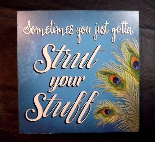 WOOD PAINTED HANGING SIGN "SOMETIMES YOU JUST GOTTA STRUT YOUR STUFF" 8 ...