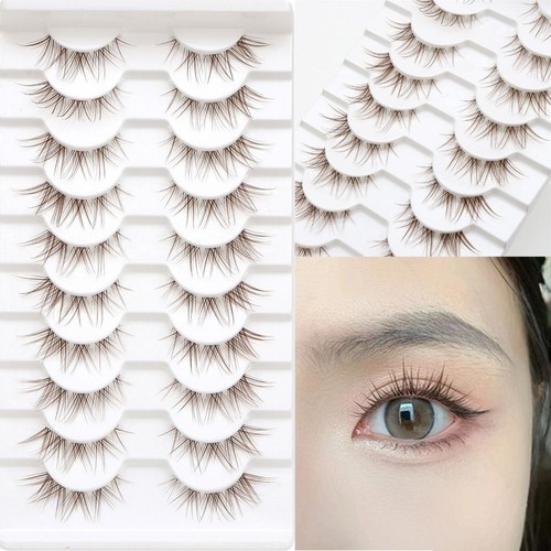 10 Pairs 3D Manga Lashes Natural Look Dramatic Anime Lashes for Women ...