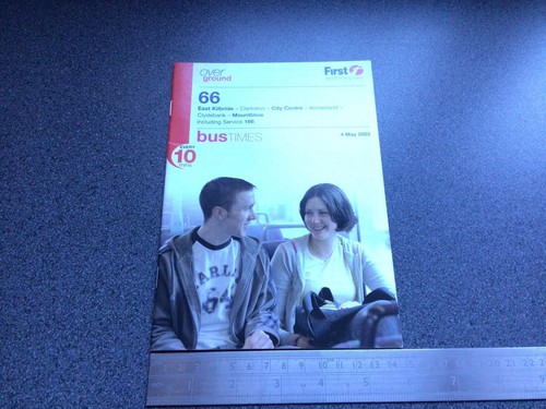First Glasgow Scottish Bus Group Route 66 166 Timetable May 2003 ...