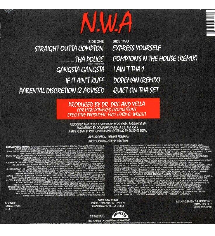 NWA Straight Outta Compton Vinyl LP Record *SHIPS TODAY* New ...