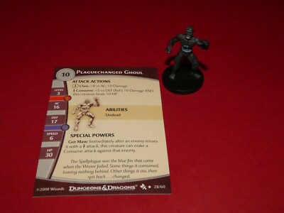 D&D Miniatures: Against the Giants 28/60: Plaguechanged Ghoul with Card ...