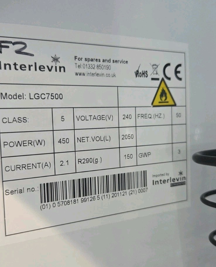 Interlevin LGC7500 Triple Glass Door Display Fridge - 3 available | eBay UK