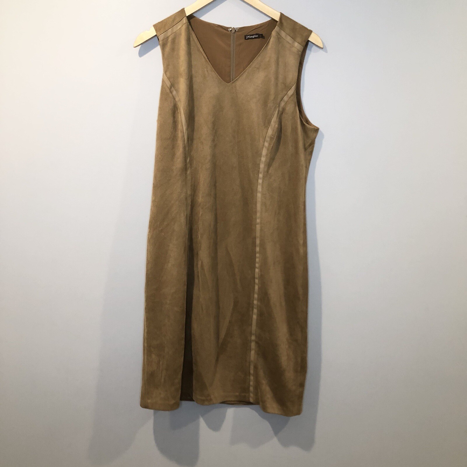 J. MCLAUGHLIN Dominique Vegan Leather Suede V Neck Sh… - Gem