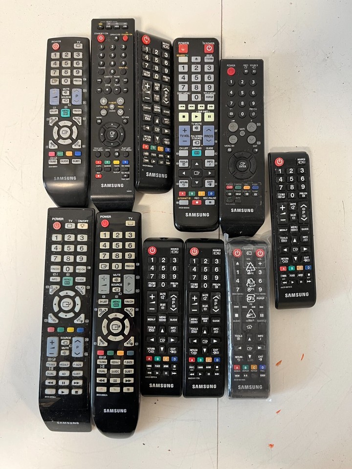 Lot of 11 Samsung TV Remotes - Mixed Models - Used & New - Fully ...