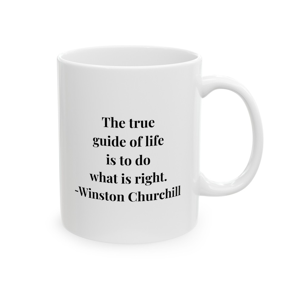 Winston Churchill Mug, The True Guide of Life Quote | eBay