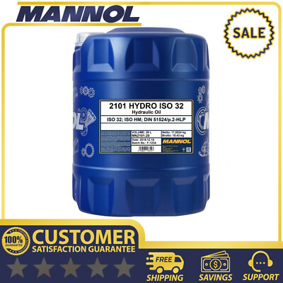 MANNOL 20L ISO 32 HYDRAULIC OIL HIGH GRADE SHELL TELLUS 27 DIN 51524 ...