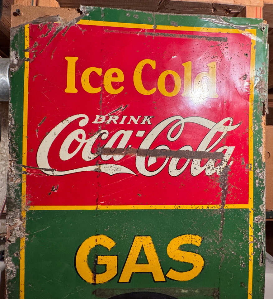 Very Rare 1932 Coca-Cola Gas Today Sign - 55" x 19" | eBay