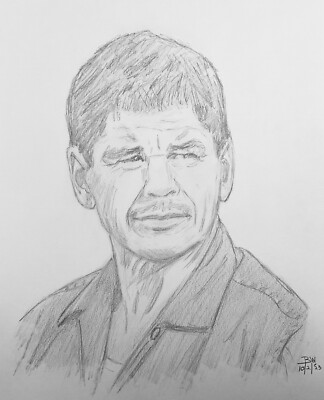 CHARLES BRONSON PENCIL DRAWING 11X14 CHARLES BRONSON ORIGINAL PORTRAIT ...