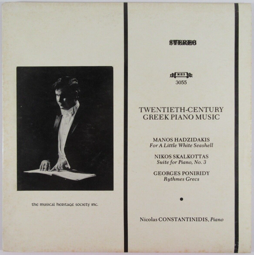 Nicolas Constantinidis Twentieth-Century Greek Piano Music MHS-3055 ...