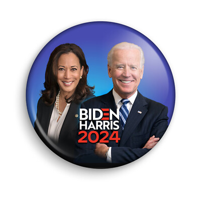 BIDEN HARRIS 2024 Photo Button | Campaign Buttons | 2.25" or 3" Buttons ...