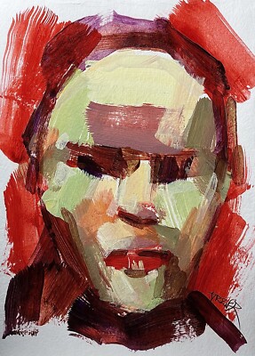 ORIGINAL Abstract Figurative Acryl Porträt Gemälde Portrait Painting | eBay