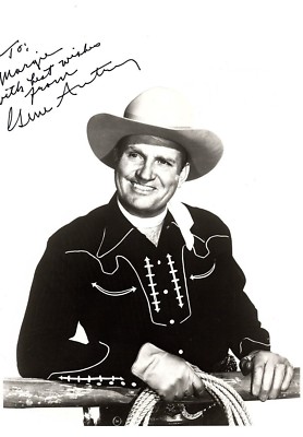 Gene Autry The Singing Cowboy Signed 8x10 B&W Photo JSA Authenticated # ...