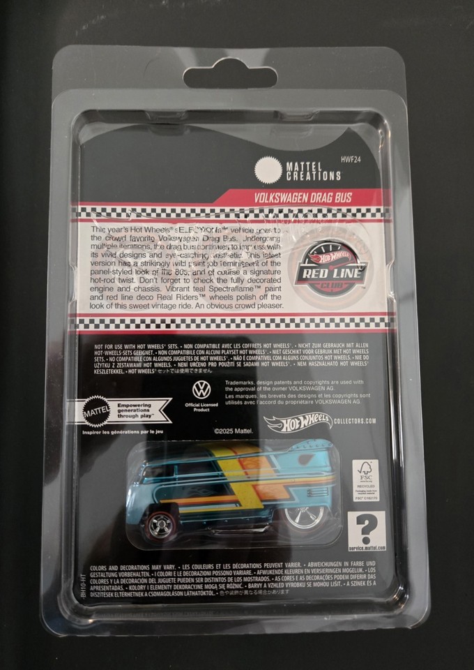 Hot Wheels 2024 RLC Redline Club Selections VW Volkswagen Drag Bus w ...