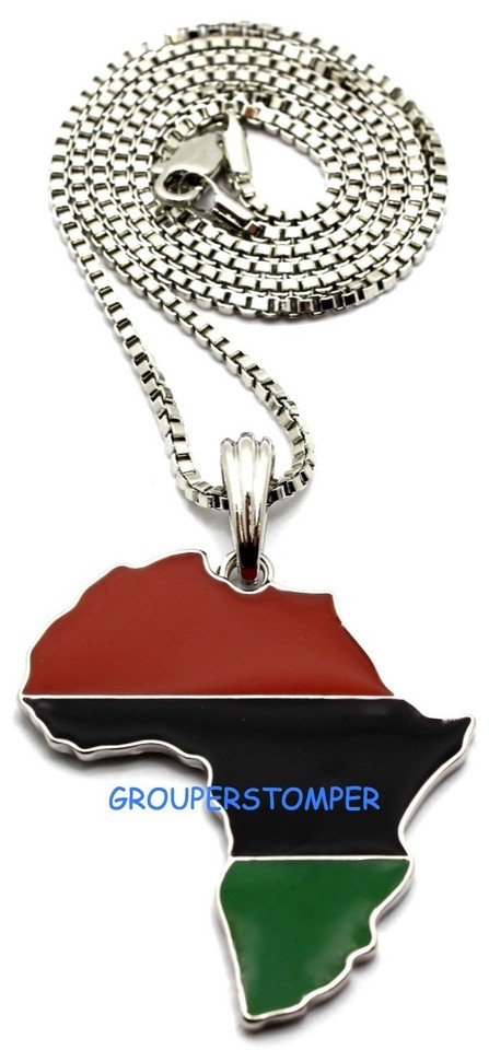 Africa Map Jamaican Pendant Necklace With Assorted Style Chains | eBay