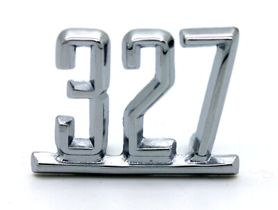 NEW Custom 327 Front Fender Emblem Trim / For 1964-1967 CHEVY A B F & X ...