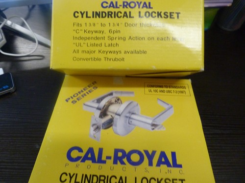 Cal-Royal SL-05 Storeroom Lever Lock Cylindrical Lockset - NO KEYS | eBay