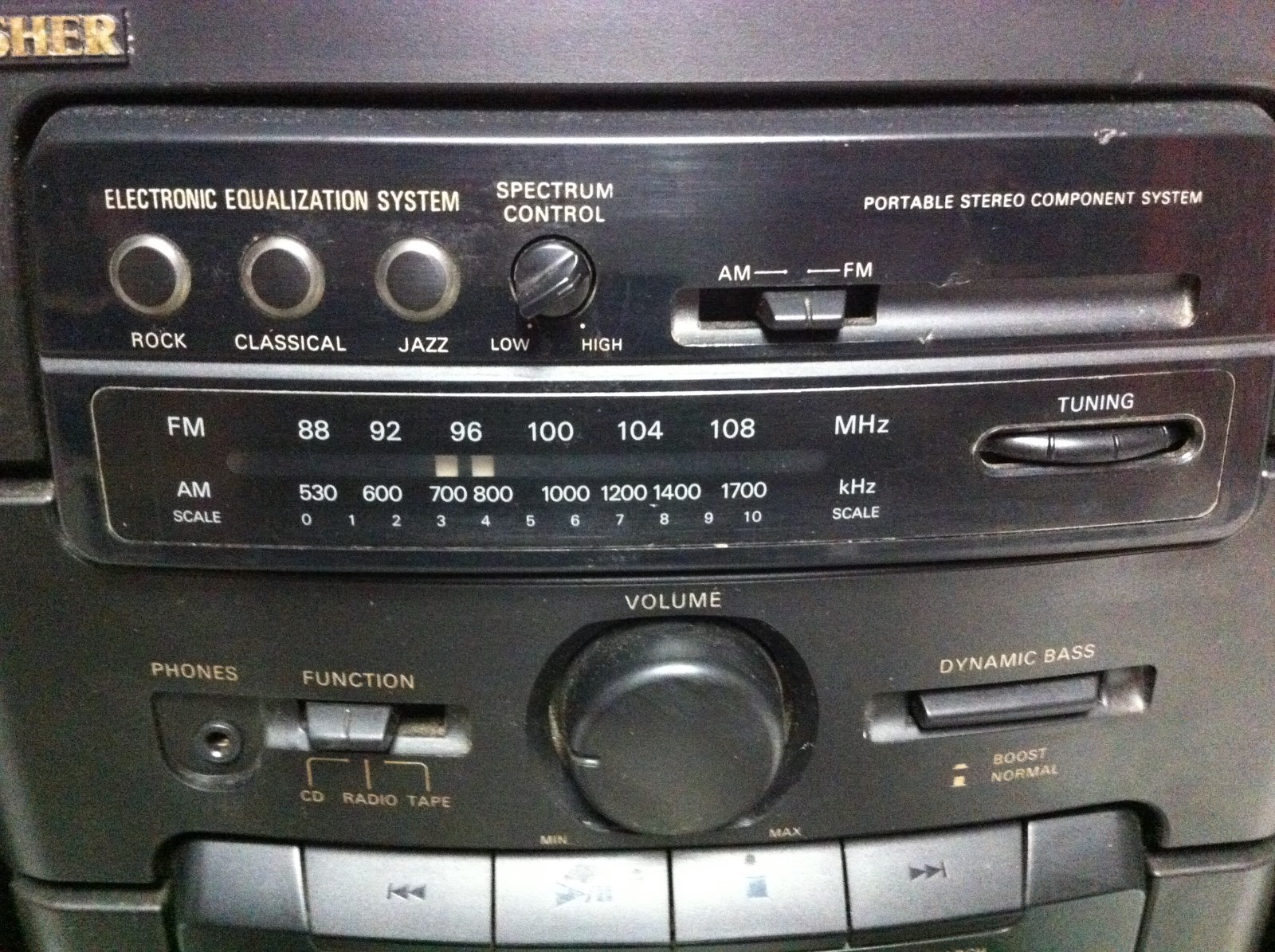 Studio Standard FISHER PH-D650 STEREO BOOMBOX Cassette 6 Disc CD Ghetto ...