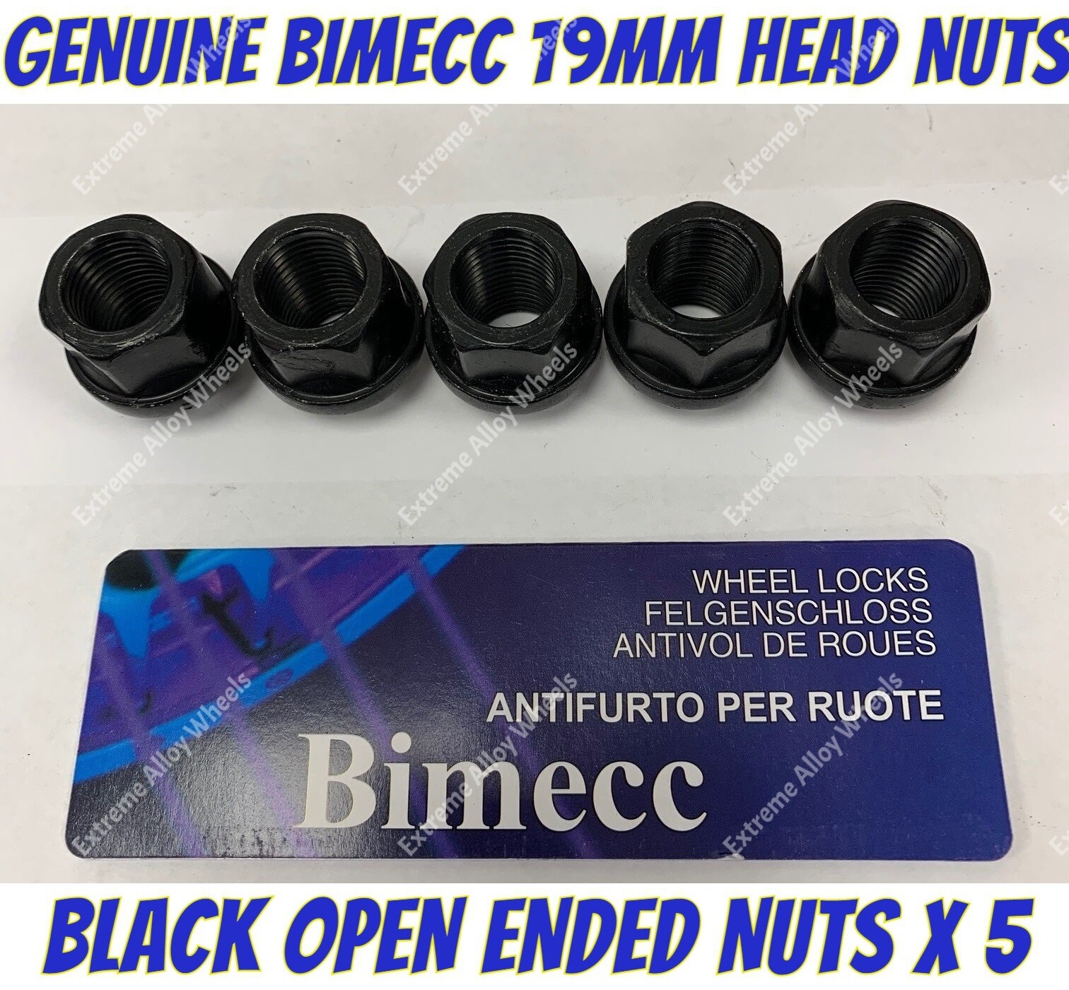 Alloy Wheel Nuts B open x 5 M12x1.5 Alfa Romeo 6 75 90 Giulietta Gtv ...