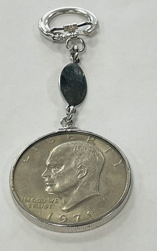 Beautiful Toned 1971-Eisenhower Silver Dollar Key Chain Swivels | eBay