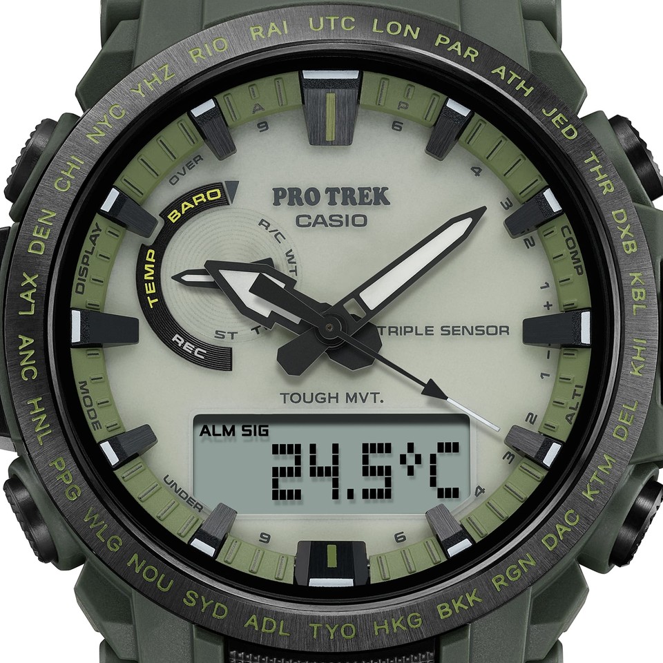 CASIO PRO TREK PRW-61LD-3JF Climber Line Radio Solar Watch Luminous ...
