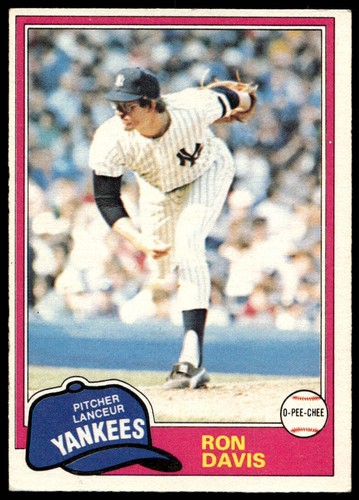 1981 O-Pee-Chee #16 Ron Davis New York Yankees 1111 | eBay