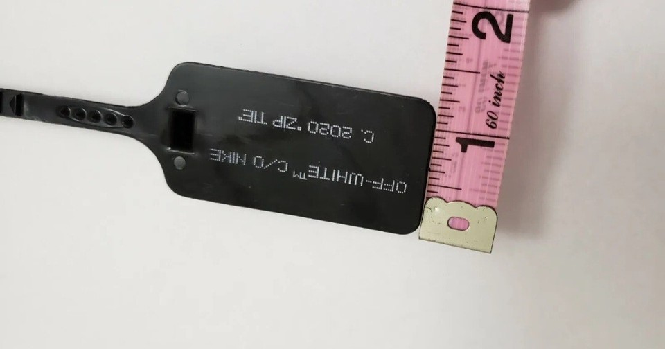 FAST SHIPPING "The Ten" ZIP TIE TAG Black Replacement Nike x Off-White ...
