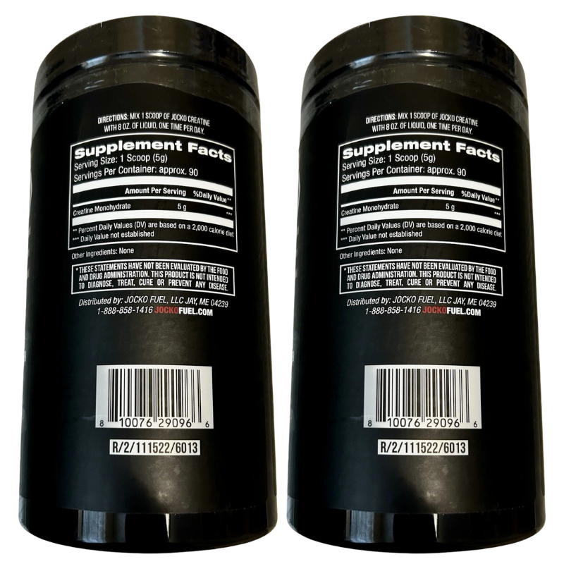 (2 Pack) JOCKO Creatine Monohydrate Powder Unflavored 90 Servings 16 ...