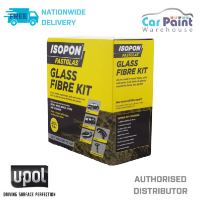U-POL Isopon Large Fibreglass Resin,Activator + Matting KIT UPOL Fibre ...