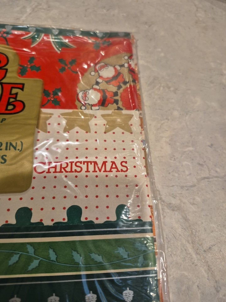 2 Packs-Vintage 80s Papercraft Christmas Wrapping Paper 72sq ft NEW ...