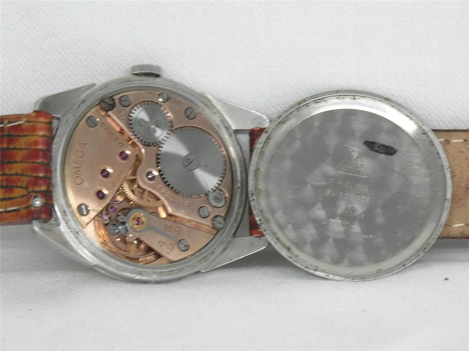 VINTAGE 34MM OMEGA 2900-1 JUMBO MANUAL WIND 17J STAINLESS CAL. 267 ...
