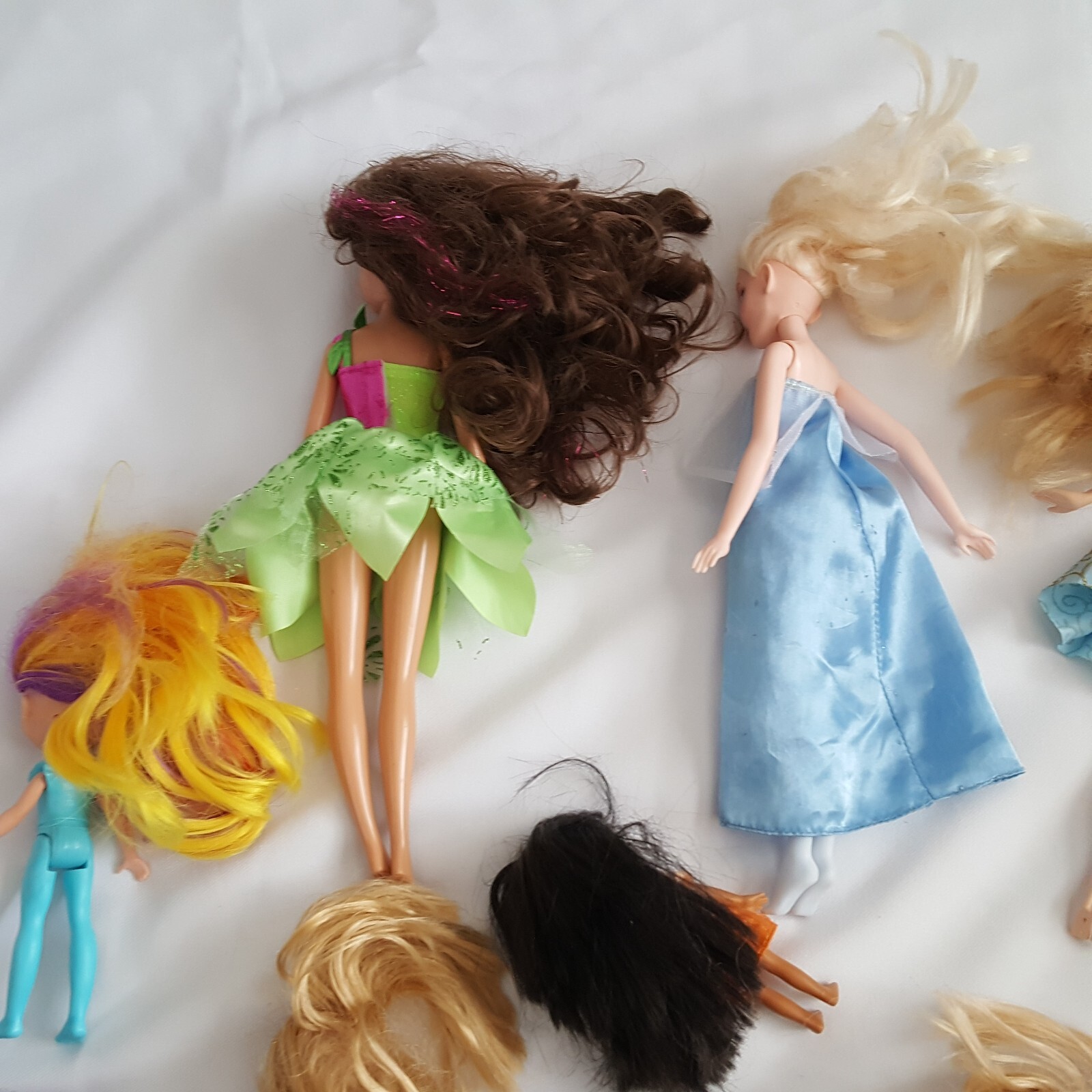 11 Mixed Dolls Lot Barbie Various 7 Mattel, 2 ZURU, 1 Disney, 1 Marvel ...