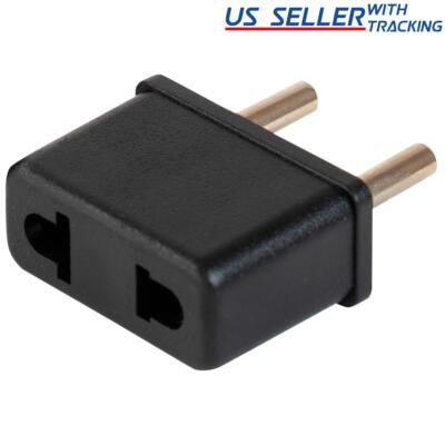 (5-pack) US USA to EU Euro Europe Power Jack Wall Plug Converter Travel ...