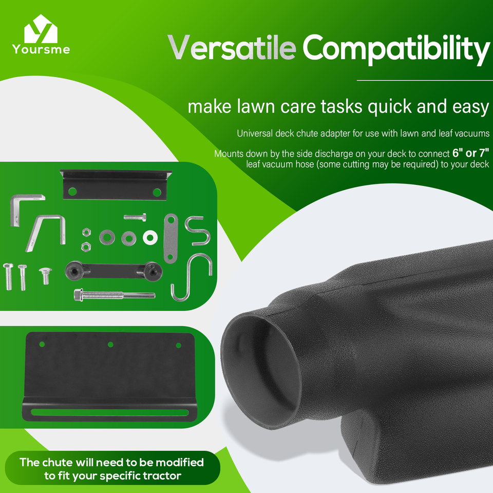 62468 for Agri-Fab Mow-N-Vac Leaf Vacuum Bagger Deck Boot Chute Adapter ...