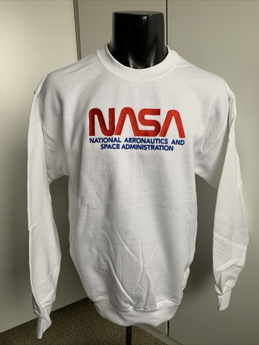 *NWOT* men’s NASA medium long sleeve white pullover sweatshirt ...