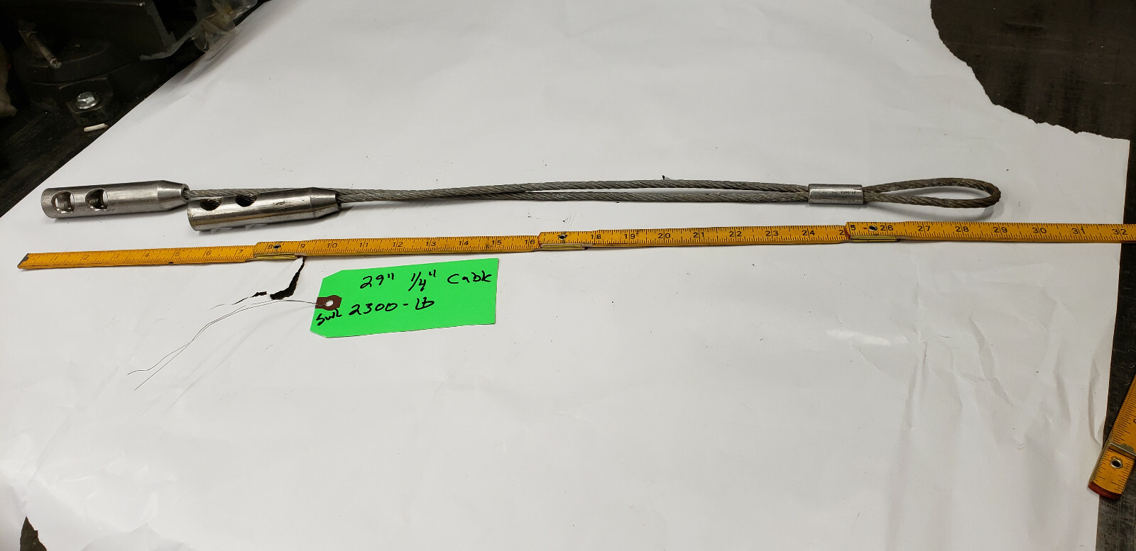 29" Length 2-Leg 1/4" Wire Cable Puller Tugger Grip, SWL-2300 Lbs. NO ...