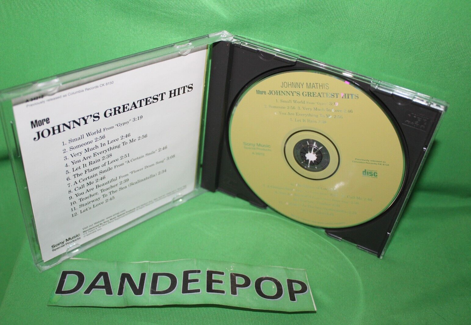 More Johnny's Greatest Hits Johnny Mathis Music Cd 79893421223| eBay