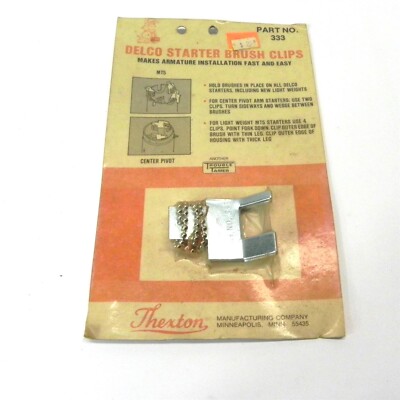 THEXTON TOOL #333 DELCO STARTER BRUSH CLIPS NOS NEW IN PACKAGE REPAIR ...