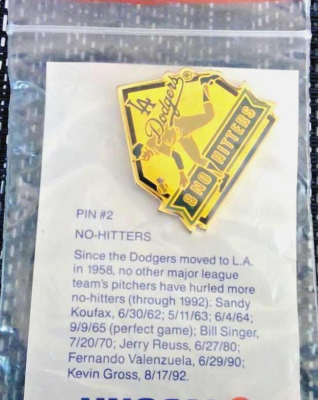 Vintage Los Angeles Dodgers Unocal 76 Pin Set. All five Pins new never ...