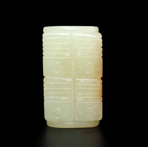 89G Chinese Carved Jade Cong Pendant w/poem A933 | eBay