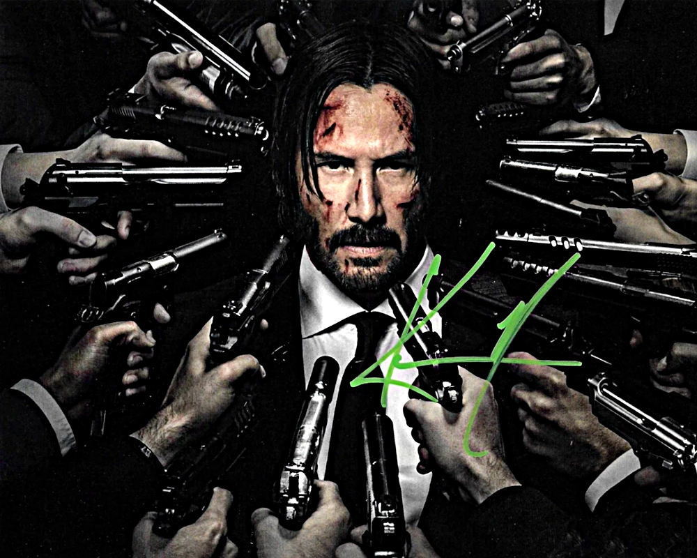 KEANU REEVES SIGNED REPRINT JOHN WICK ACTOR AUTOGRAPH 8"x10" Photograph ...