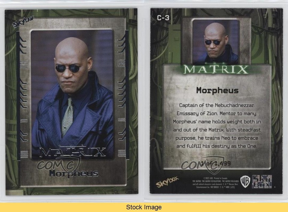 2024 Skybox The Matrix Weekly Characters Laurence Fishburne as Morpheus READ 5x5 | eBay