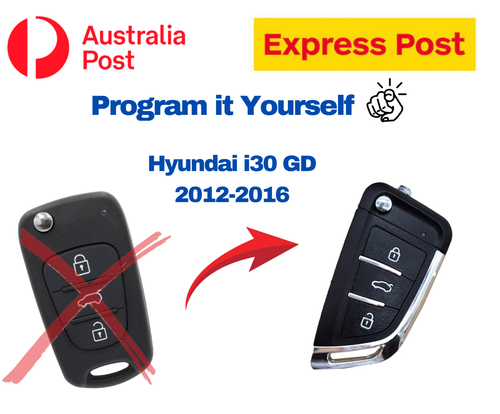 HYUNDAI i30 GD REMOTE TRANSPONDER FLIP KEY FOB 2012 2013 2014 2015 2016 ...