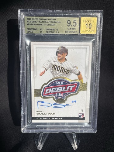 2023 Topps Update MLB Debut 1/1 RARE Brett Sullivan Rookie Debut Patch ...