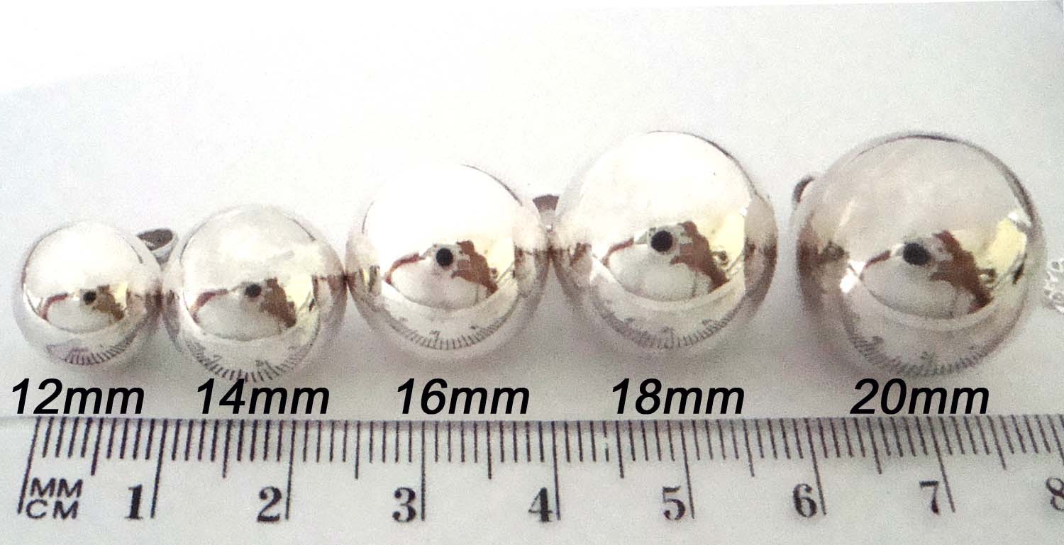 18mm 925 Sterling Silver Bola Harmony Ball Bell Charm Mexican Bola ...